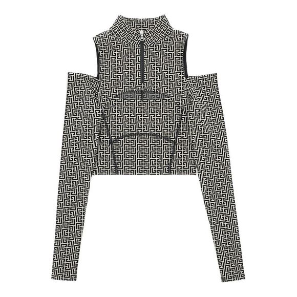 Balmain | Sweaters | Balmain Cold Shoulder Monogram Top | Poshmark